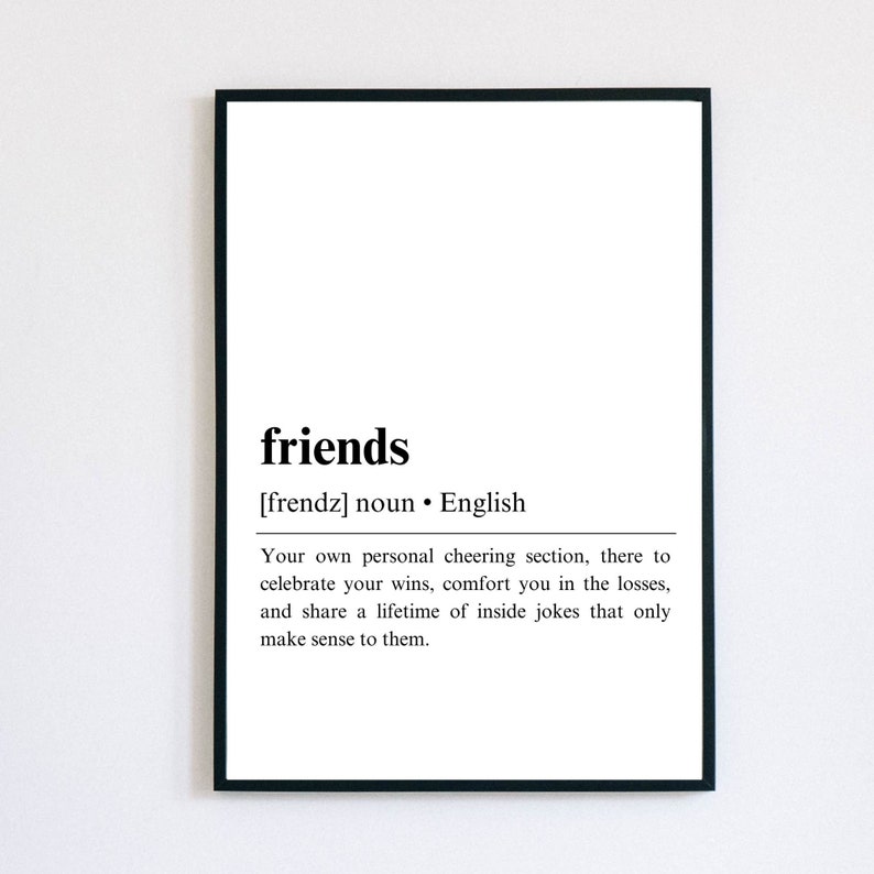 Friends Definition Poster Printable Definition Sign Template Definition ...
