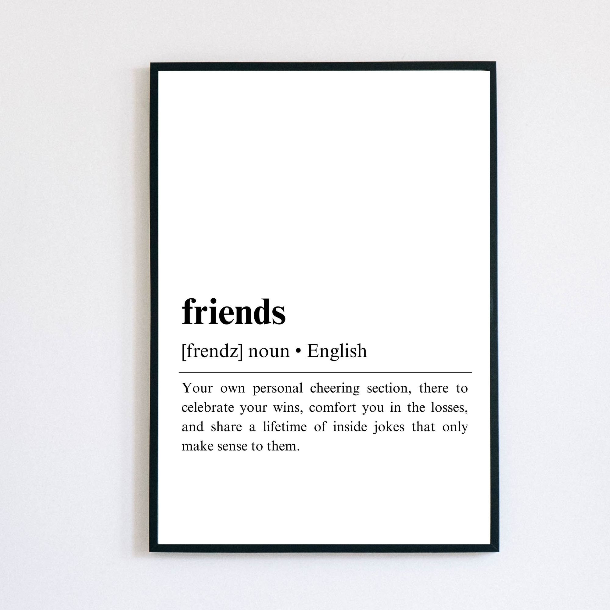 Friends Definition Poster Printable Definition Sign Template Definition ...