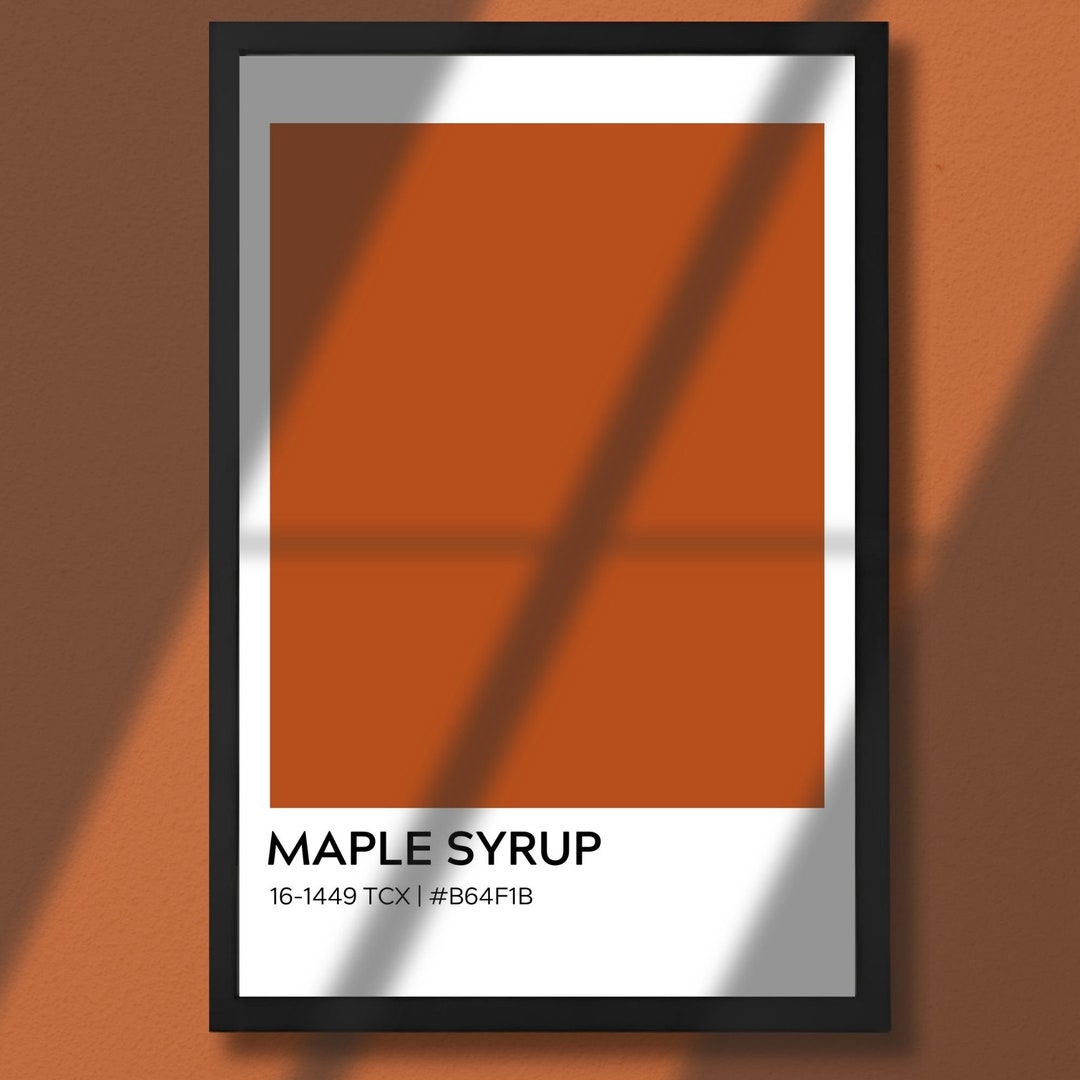 Pantone "maple Syrup" Printable | Fall Autumn Wall Art Printable ...