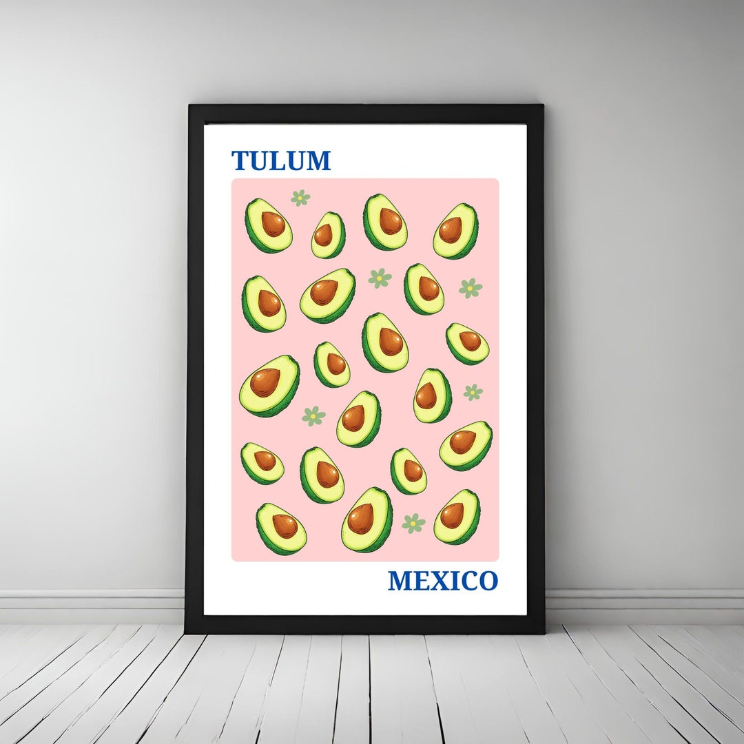 Tulum Avocados Printable Poster | Instant Download Wall Art | Mexico ...