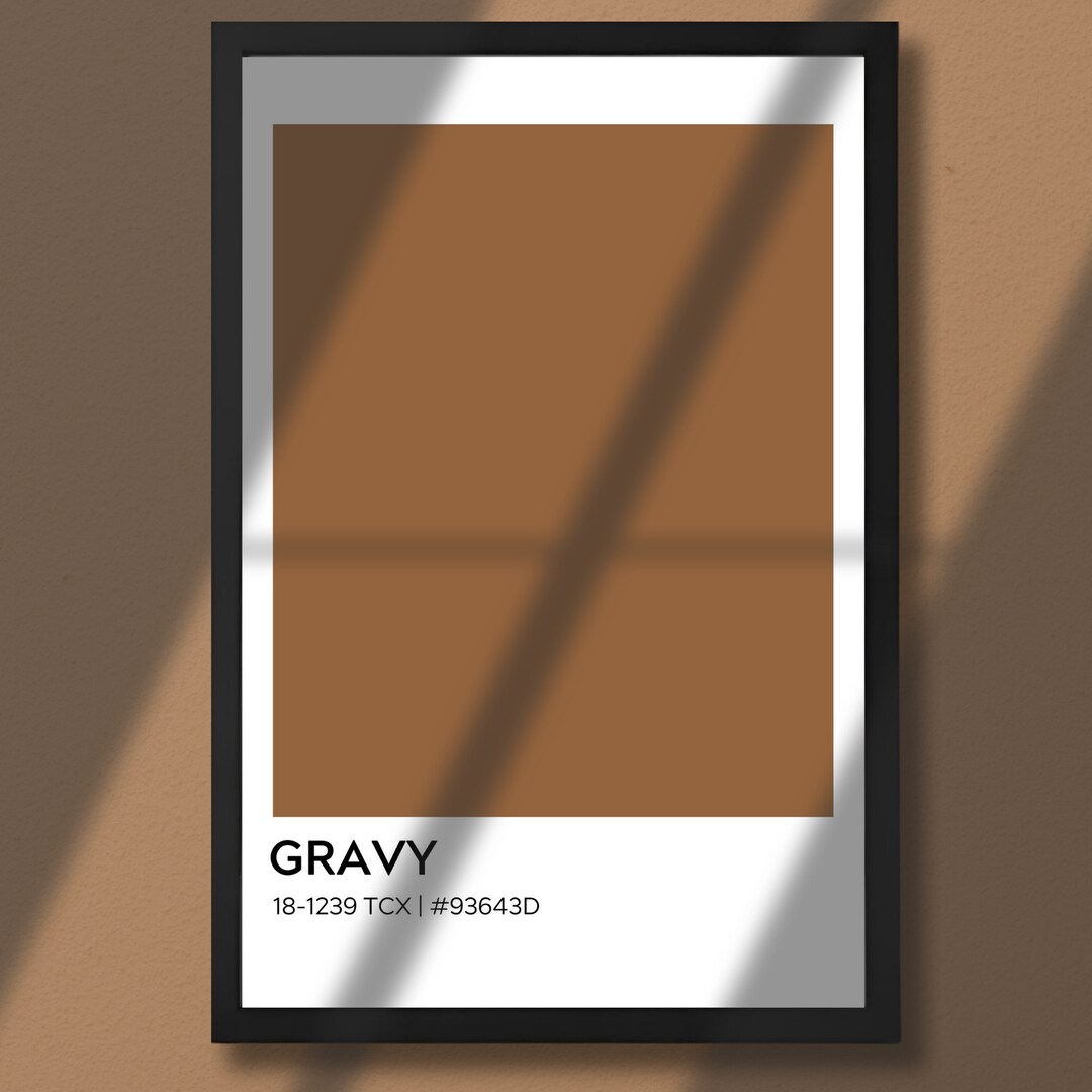 Pantone gravy Printable Fall Autumn Wall Art Printable Pantone Colors ...
