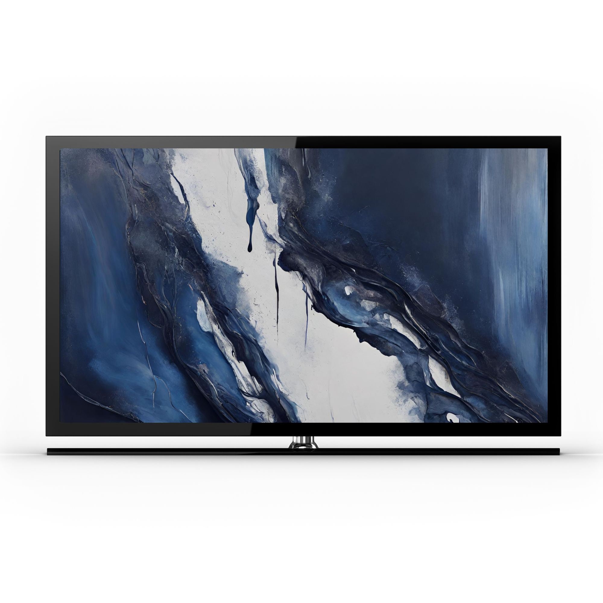 Samsung Frame TV Art | Texture Modern Abstract Oil Painting | Blue ...