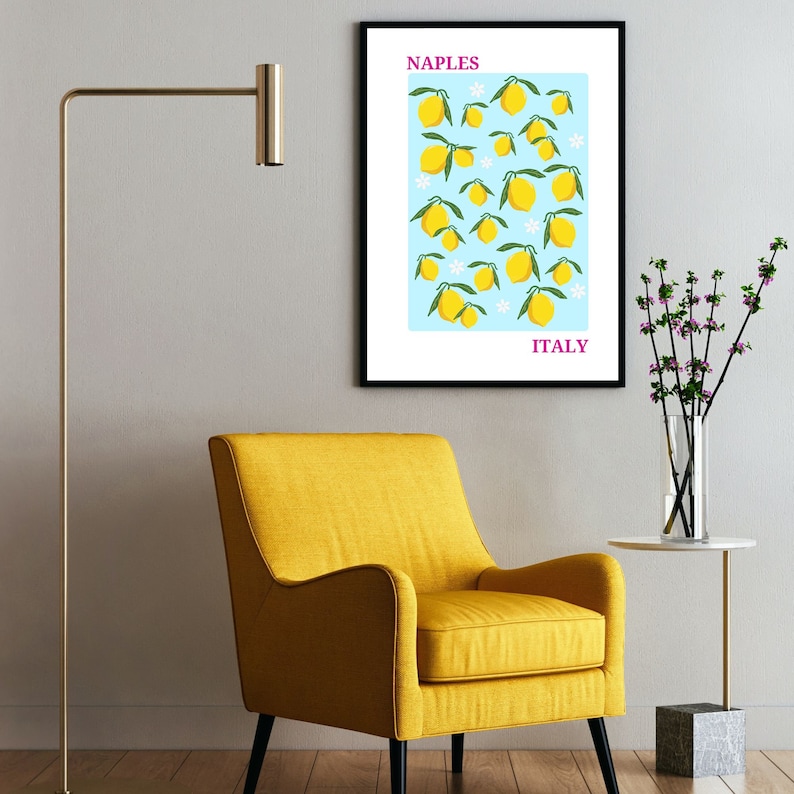 Naples Lemons Printable Poster Instant Download Wall Art - Etsy