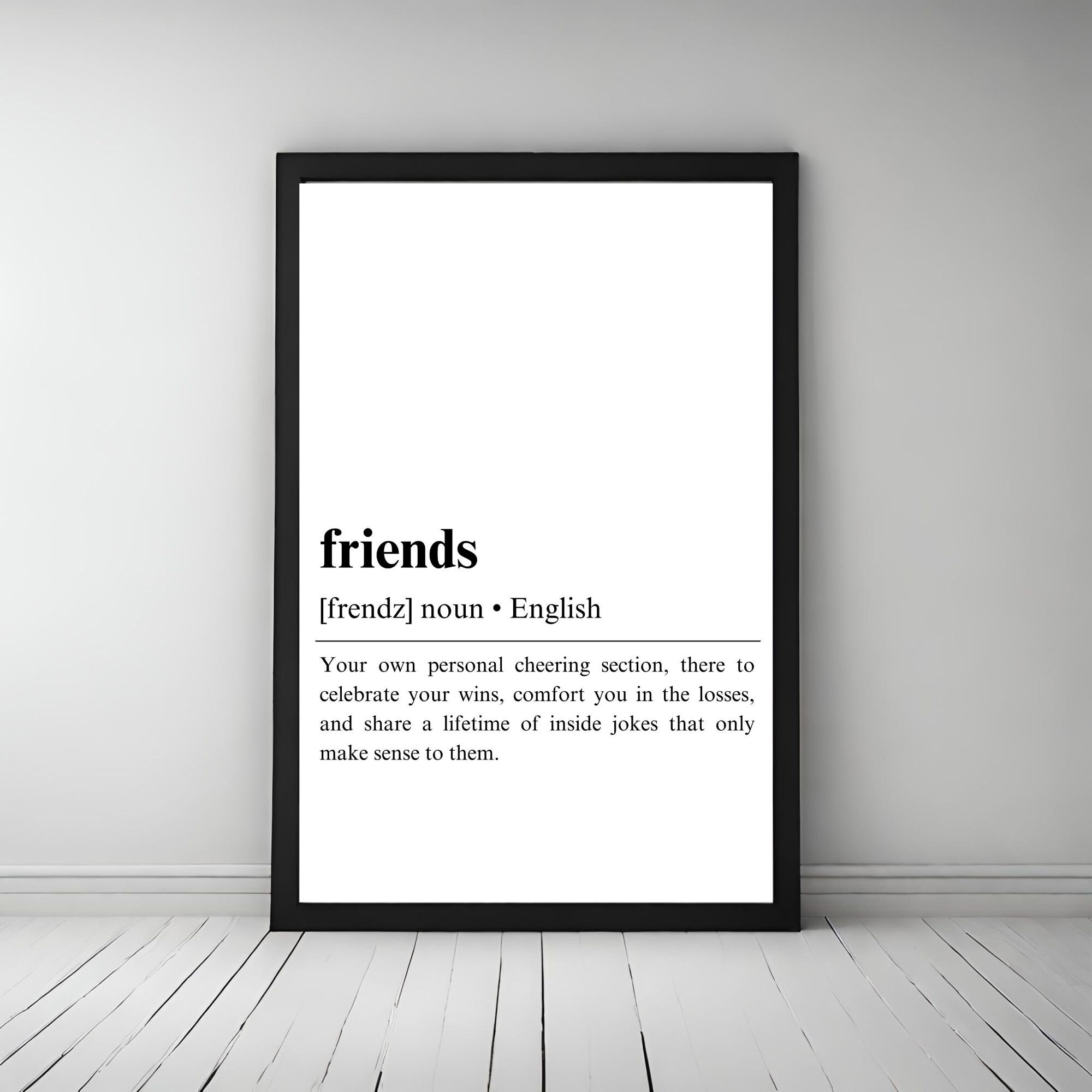 Friends Definition Poster Printable Definition Sign Template Definition ...