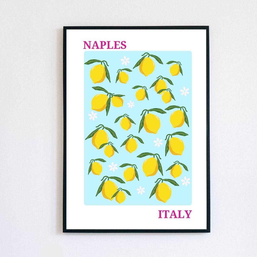 Naples Lemons Printable Poster Instant Download Wall Art - Etsy