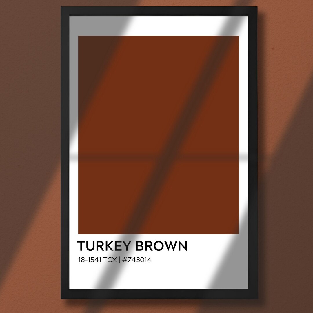 Pantone "turkey Brown" Printable | Fall Autumn Wall Art Printable ...
