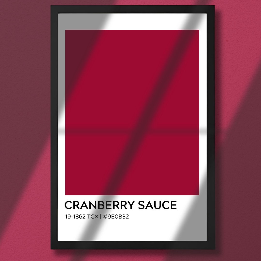 Pantone "cranberry Sauce" Printable | Fall Autumn Wall Art Printable ...