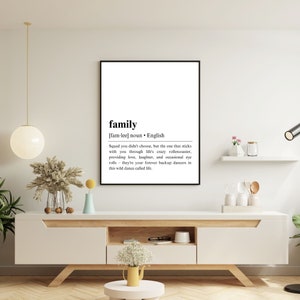 Family Definition Poster Printable Definition Sign Template Definition ...