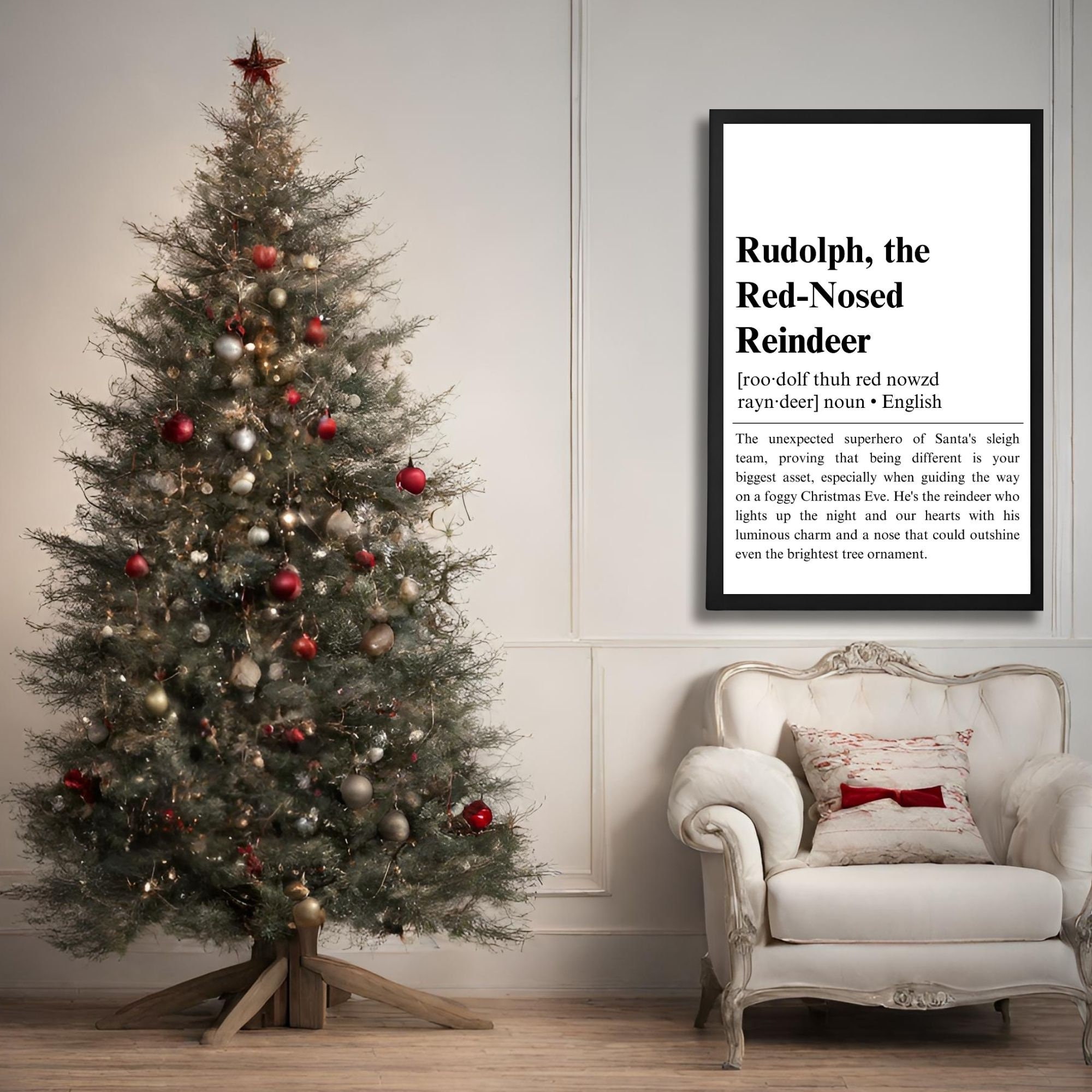 Rudolph, the Red-nosed Reindeer Definition Poster Printable Definition ...