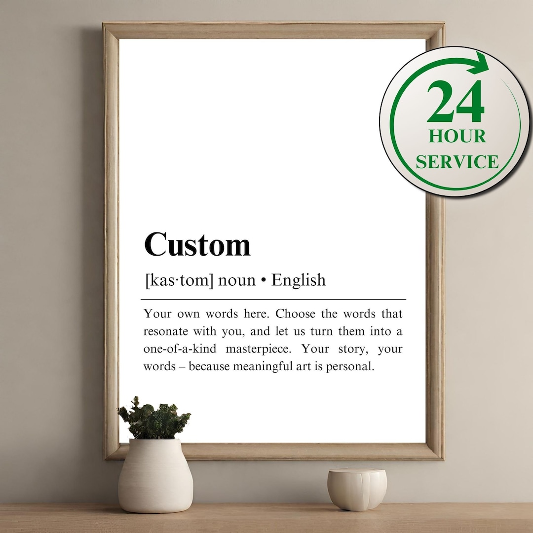 Custom Definition Print Dictionary Art Digital Download Custom