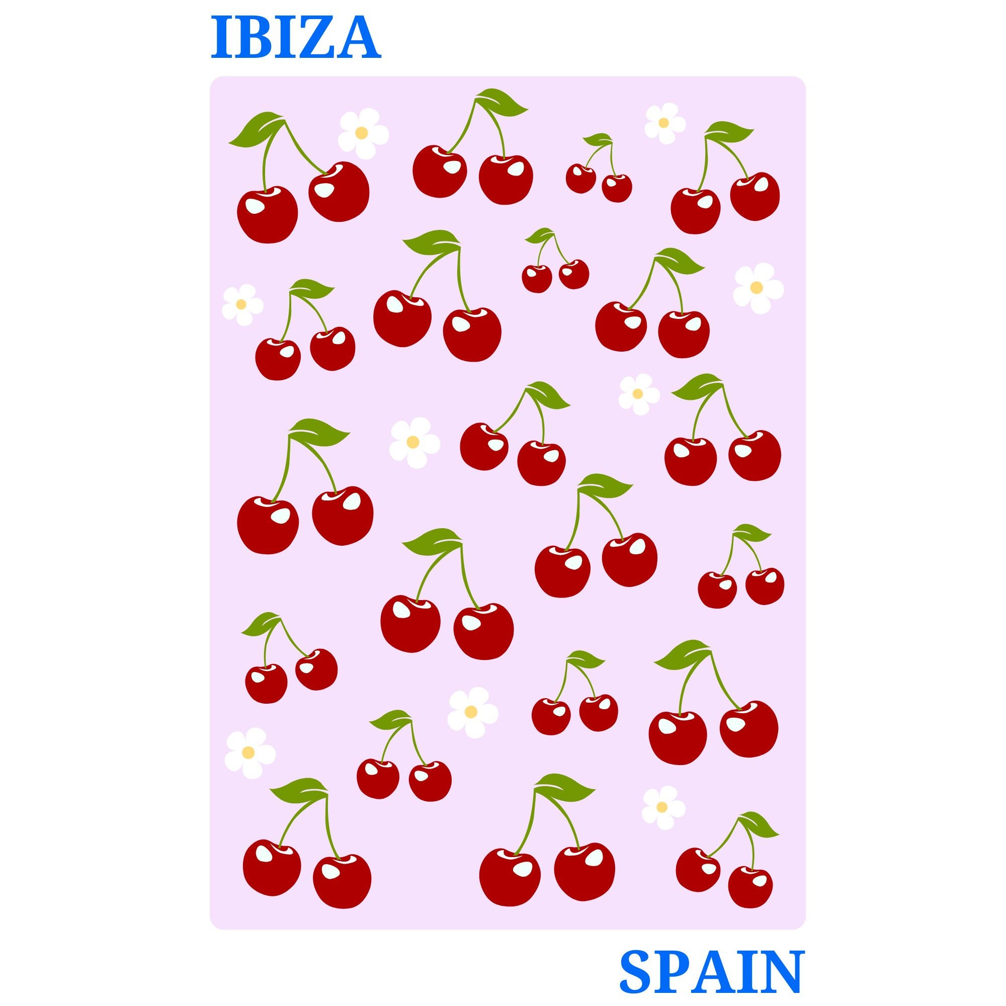Ibiza Cherries Printable Poster Instant Download Wall Art - Etsy