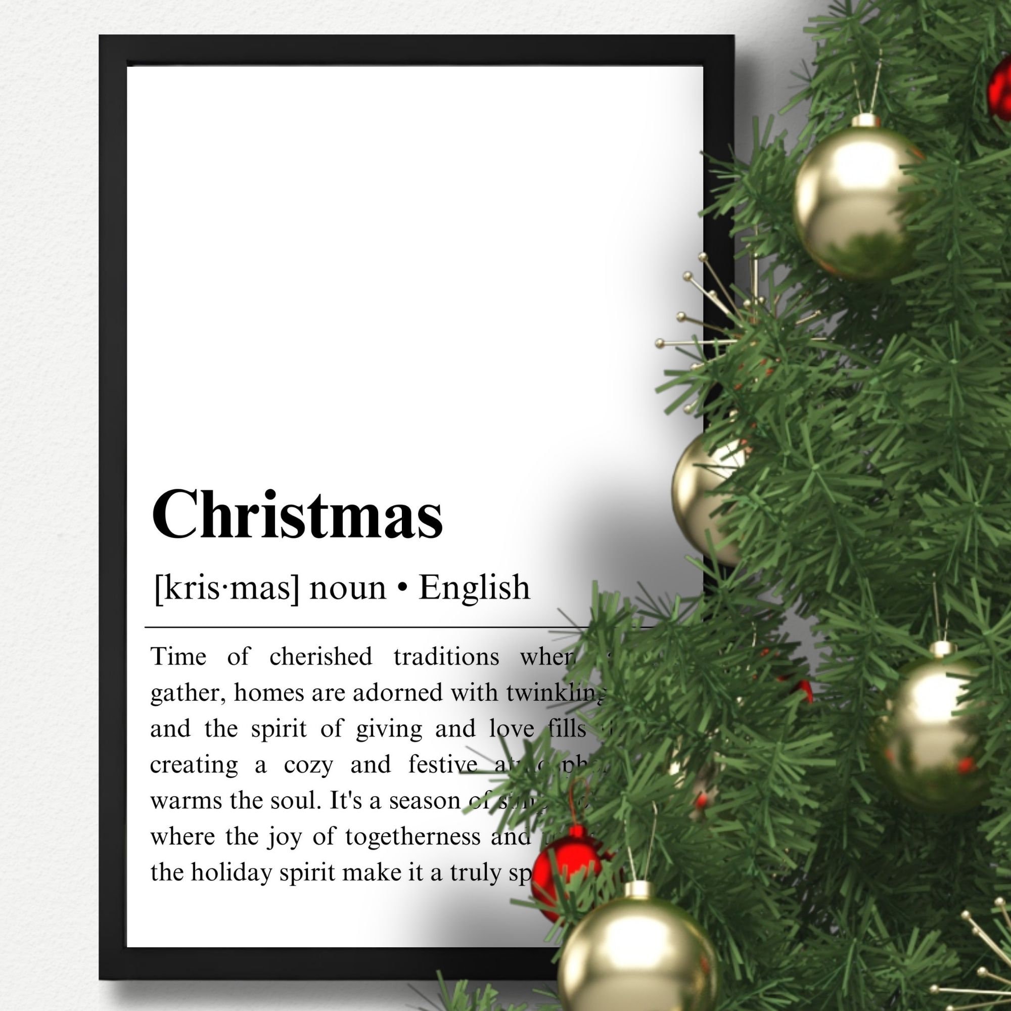 Christmas Definition Poster Printable | Definition Sign Template ...