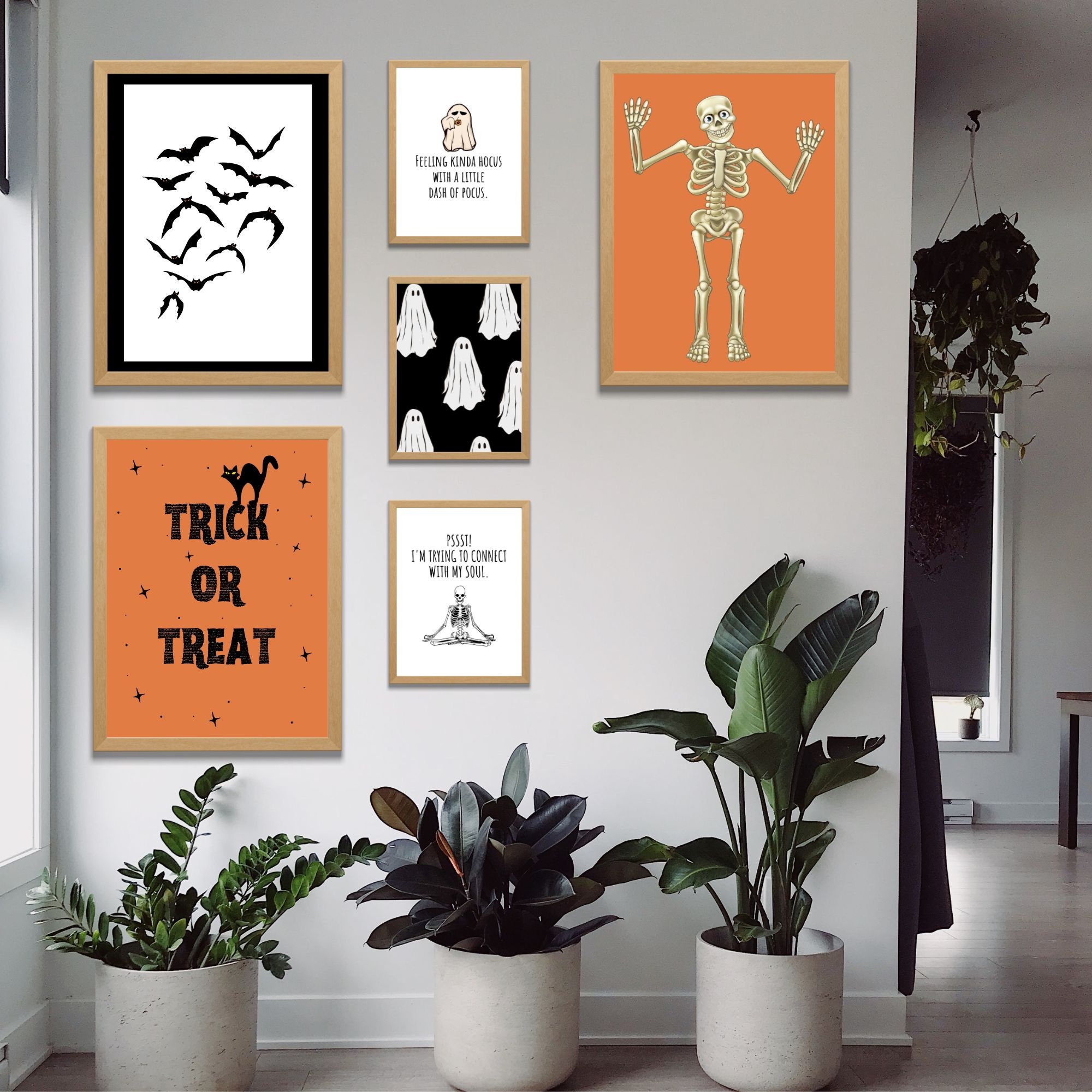 Halloween Set of 6 Printables Halloween Gallery Wall - Etsy