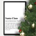 Santa Claus Definition Poster Printable | Definition Sign Template ...