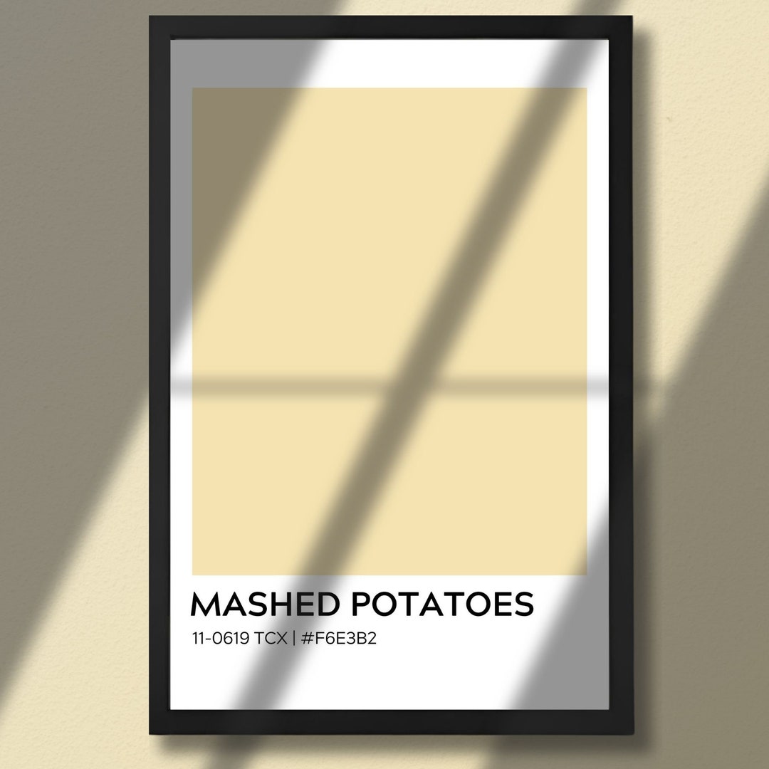 Pantone "mashed Potatoes" Printable | Fall Autumn Wall Art Printable ...