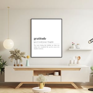 Gratitude Definition Poster Printable | Definition Sign Template ...
