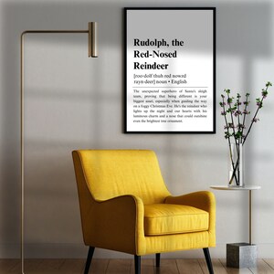 Rudolph, the Red-nosed Reindeer Definition Poster Printable ...