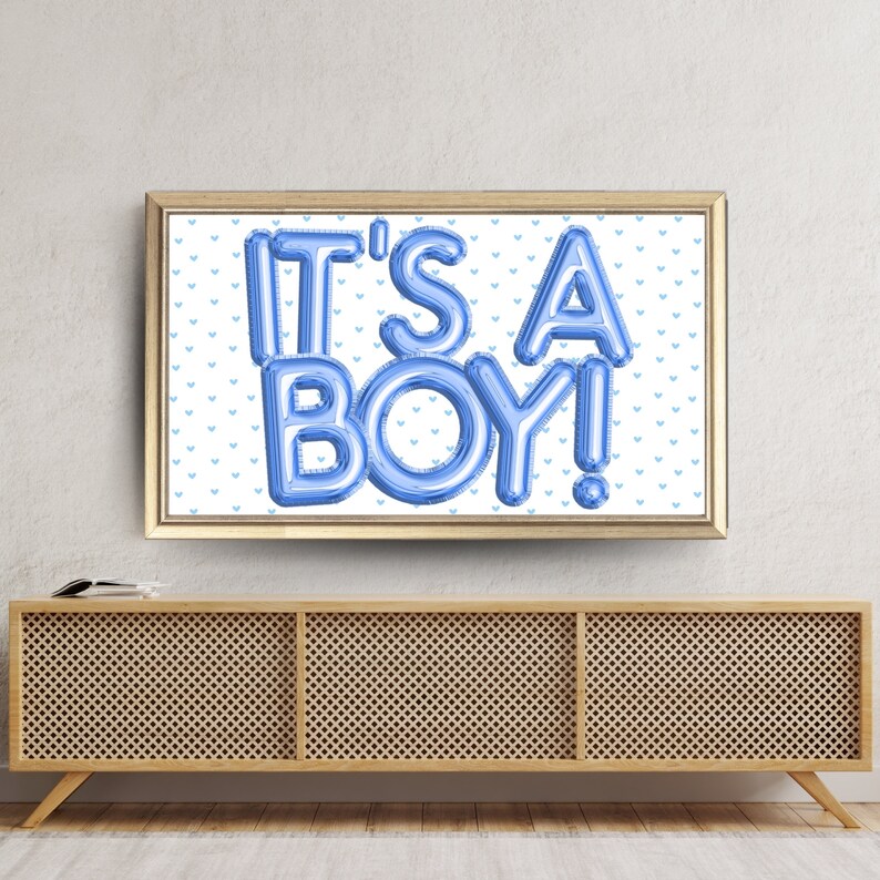 Gender Reveal Frame Tv Art | Samsung Frame TV Art | Gender Reveal Party ...