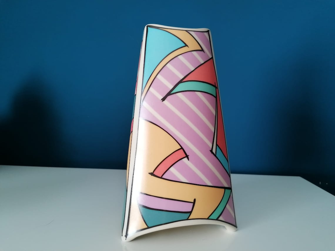 Vintage Rare Retro 1980s Rosenthal Flash One Triangle Vase - Etsy