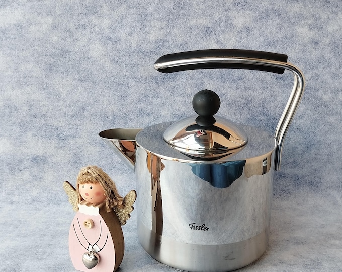 Vintage 90s German Fissler Tea Pot Water Cooker Kettle 1.6L Stainless ...