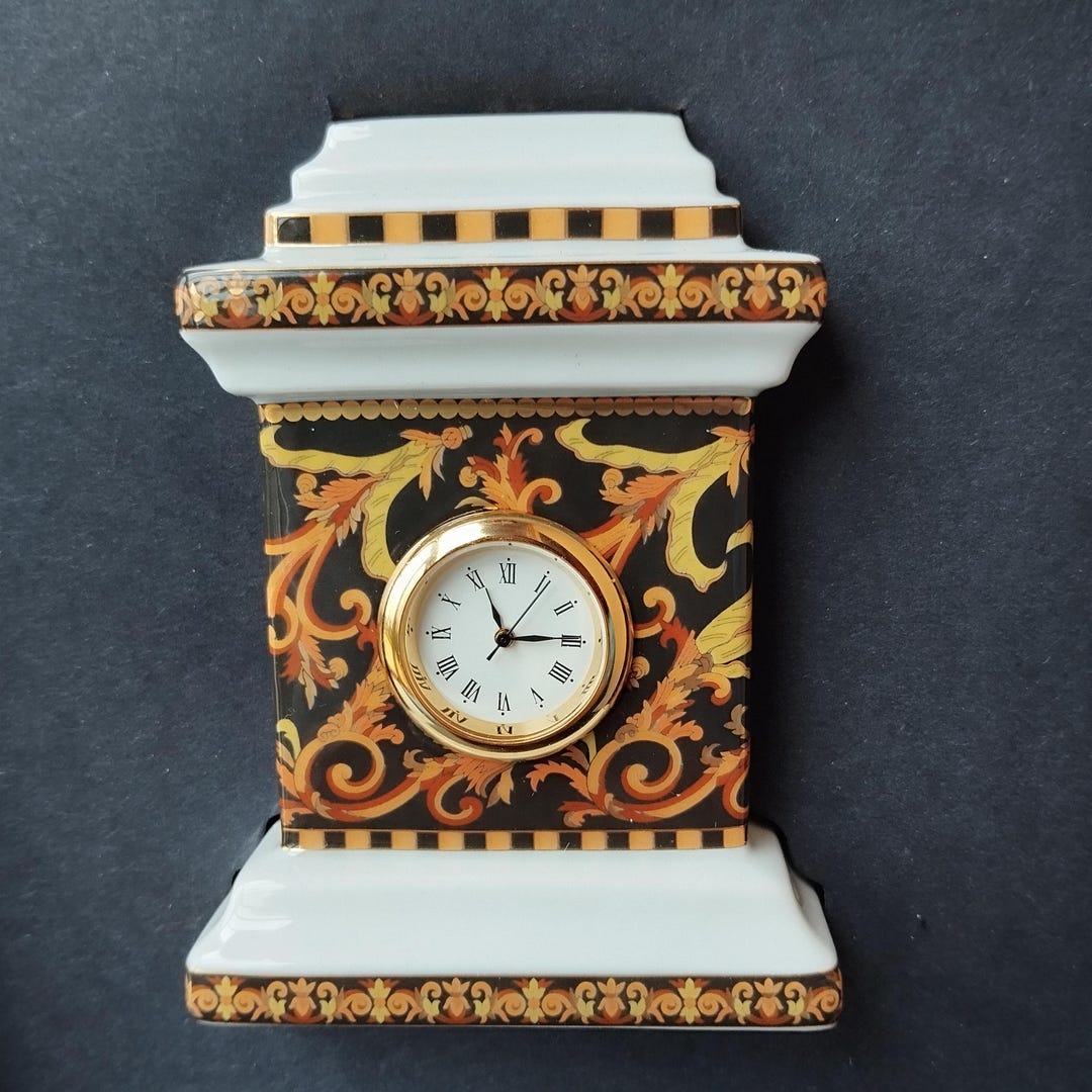 Rosenthal Versace Authentic Ceramic Fire Place Clock Decoration ...