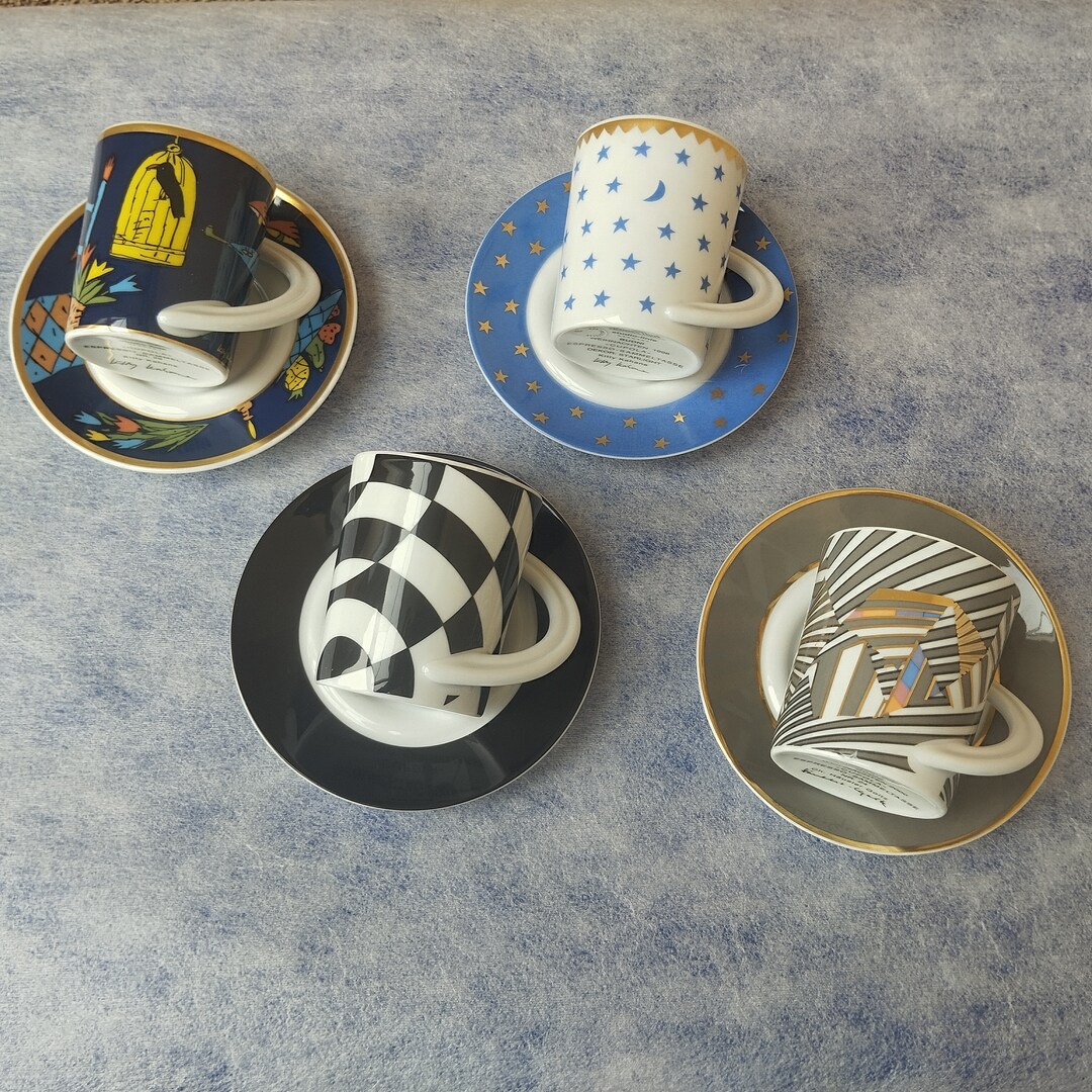 Rosenthal Studio Line 90s Vintage Espresso Art Design Mugs Espresso ...