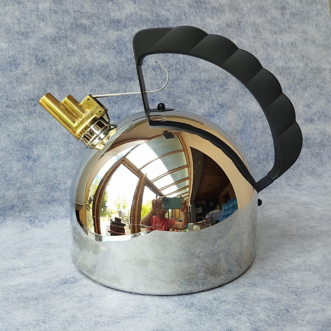 Vintage 1980s Alessi 9091 Water Kettle With Whistle 1.6L Designer Richard Sapper Original/alessi ...