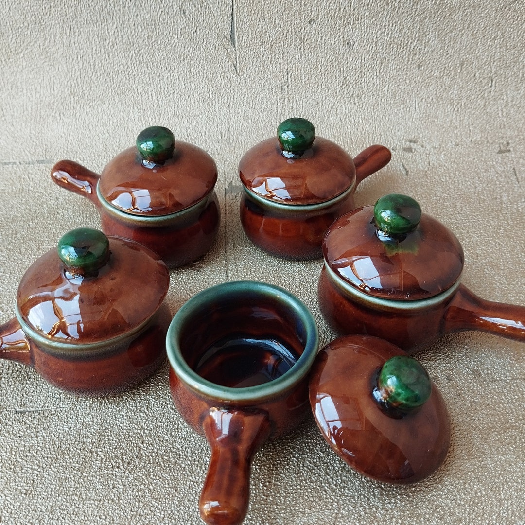 5 of Vintage Tapas Sauce Mini Dishes Retro Mid Century Design Ceramic ...