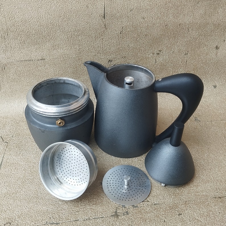 Vintage 80s Limited Edition Metal Grey Italian Carlo Giannini Espresso ...