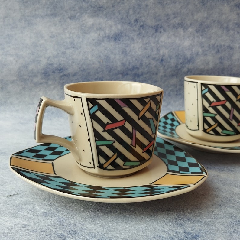 Vintage 1980s Rosenthal Studio Line Flash Dream Team Ceramic Espresso ...