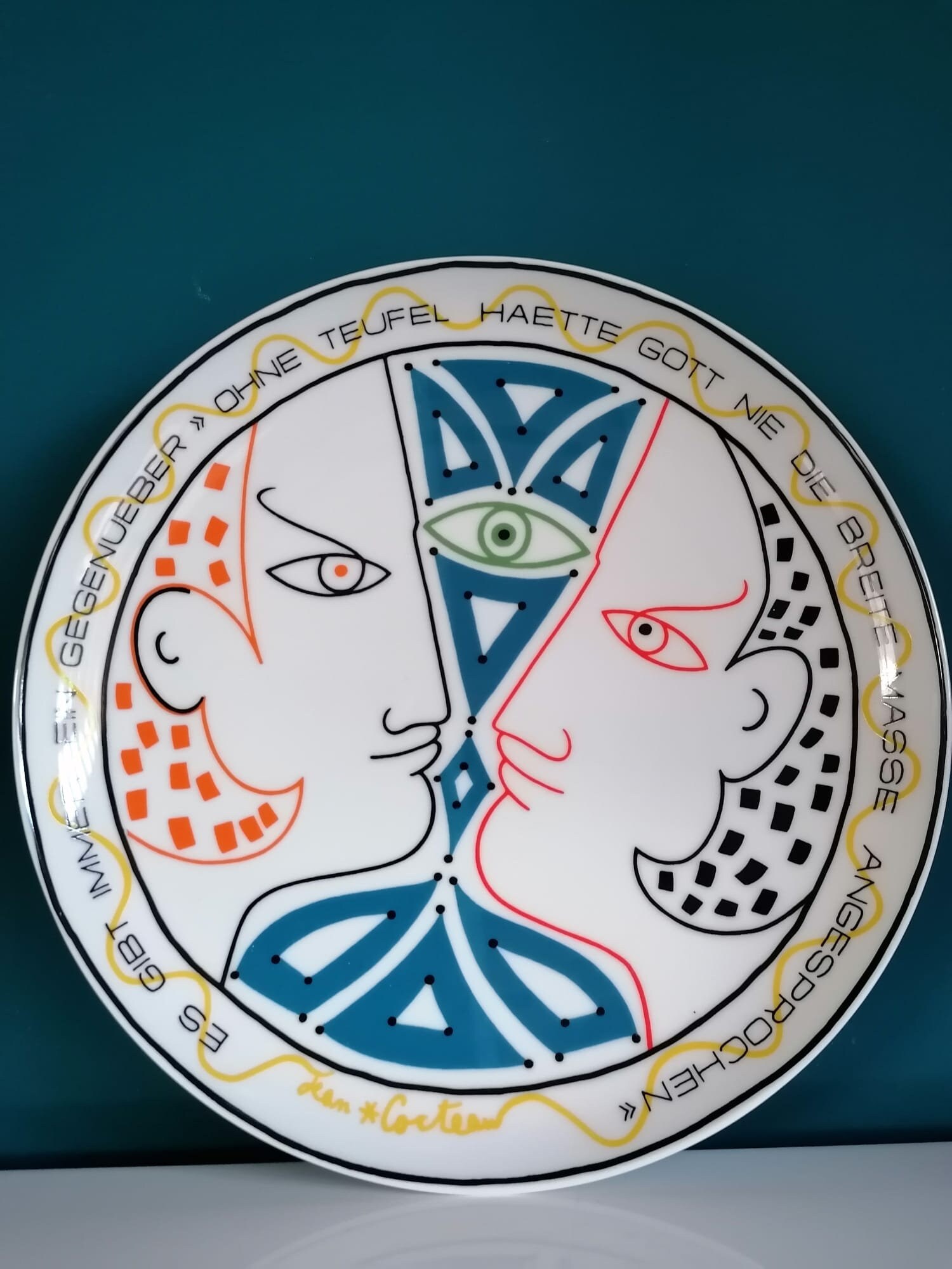 Vintage Rosenthal Official Authorized Studio 1970s Jean Cocteau Golden ...