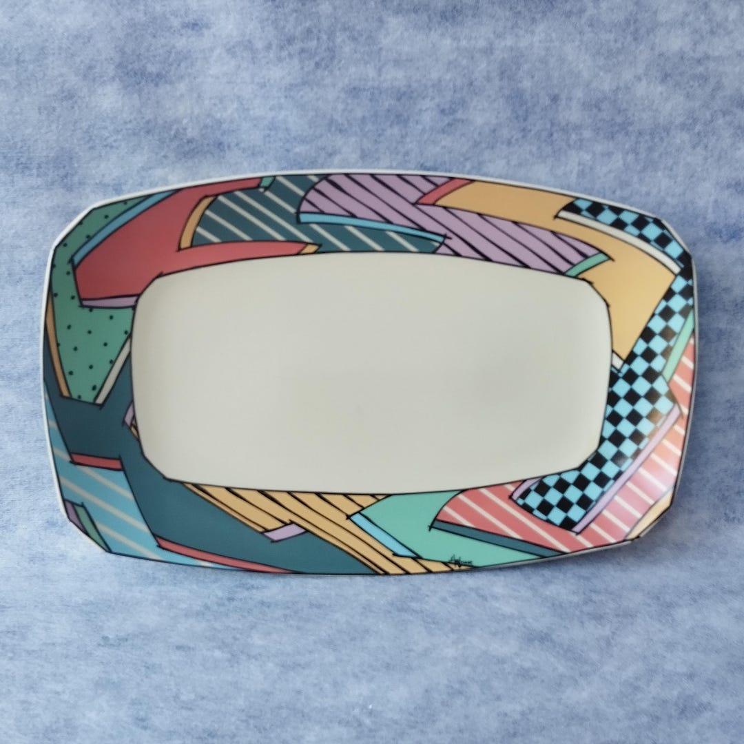 Vintage Rare Retro 1980s Rosenthal Flash One Large Ceramic Platefrom ...