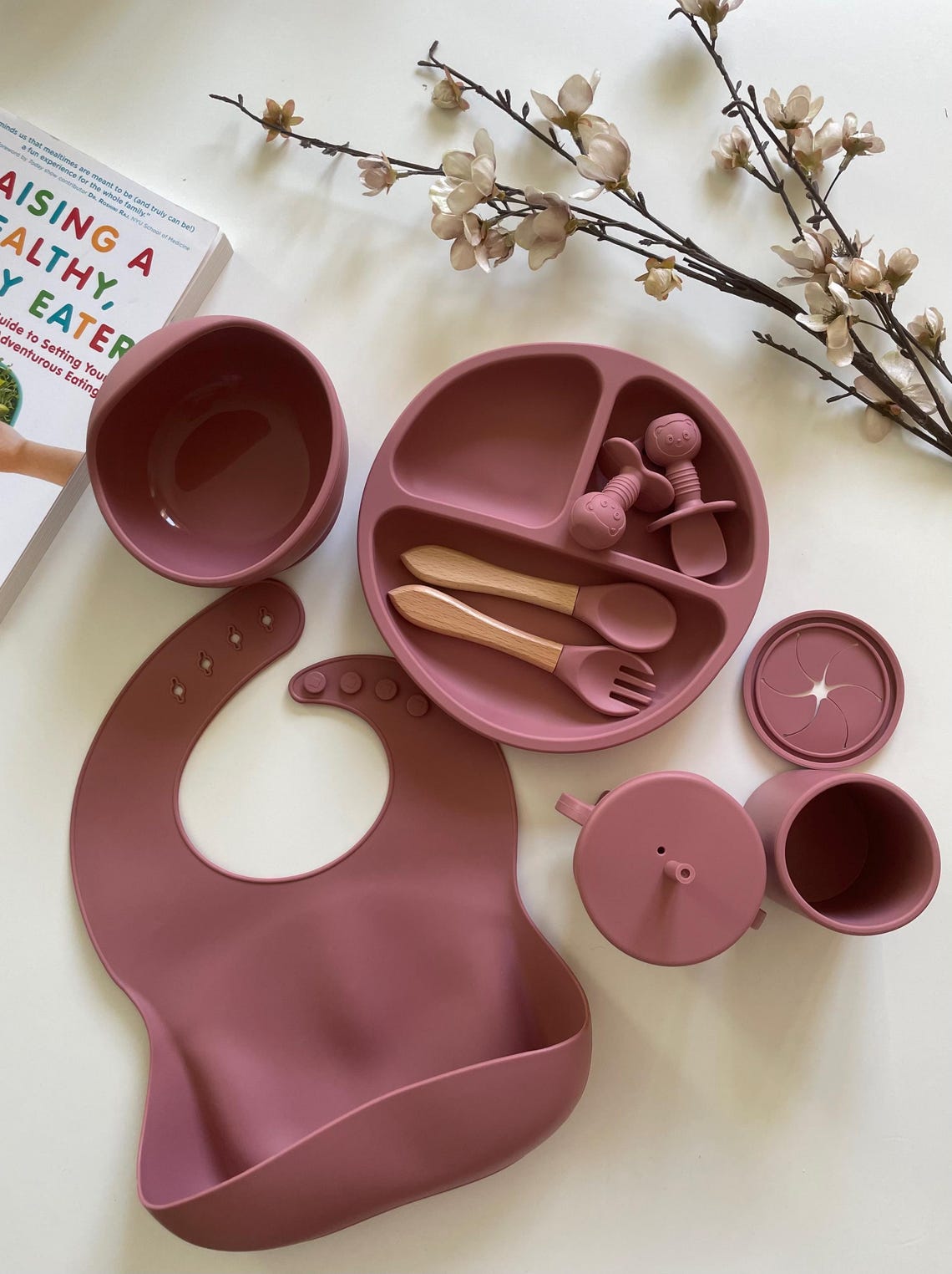 Silicone Baby Weaning Set 10 Piece | Baby Tableware | Toddler Suction ...