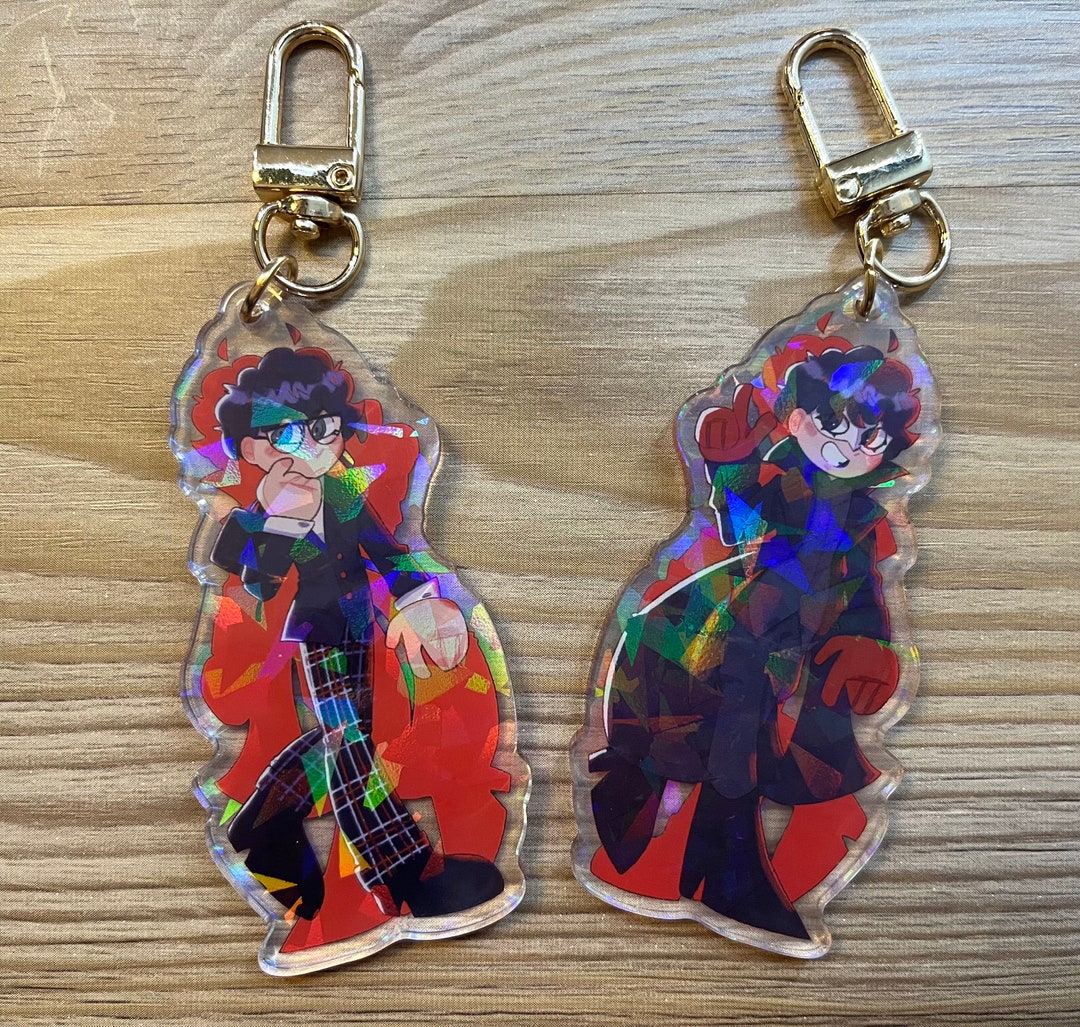 Persona 5 Double Sided Holographic Joker Keychain - Etsy