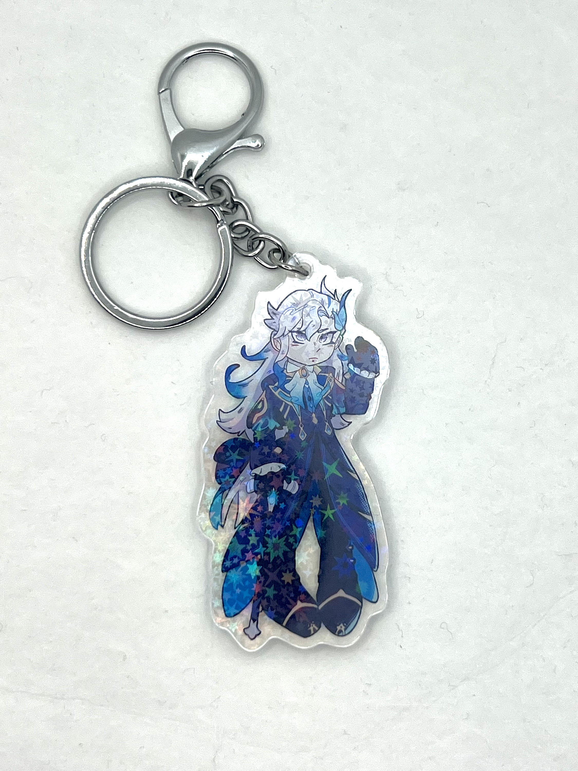 Genshin Impact Neuvillette Holographic Acrylic Keychain - Etsy