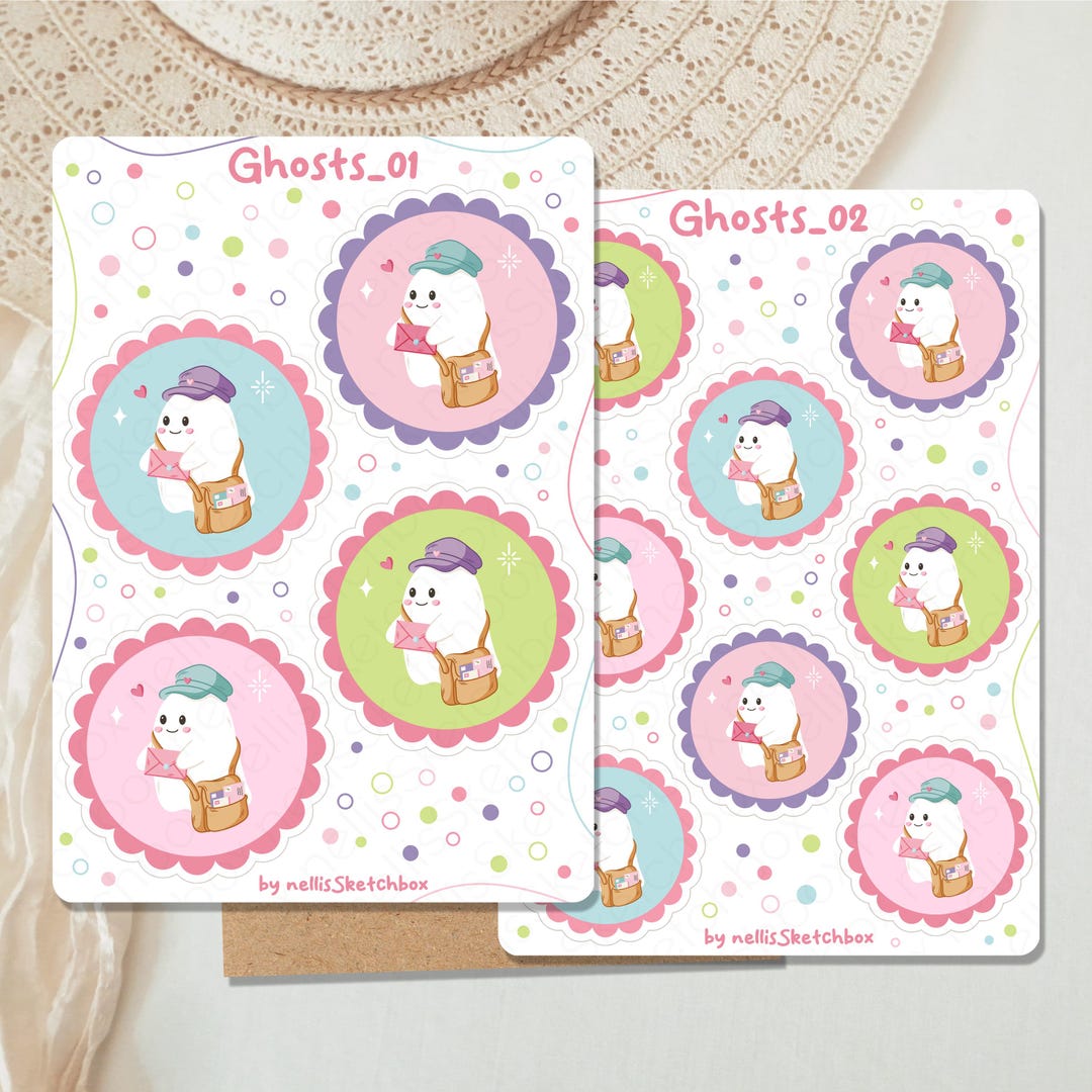 Sticker Sheet - Ghosts || Stickers | Journal Stickers | Planner ...
