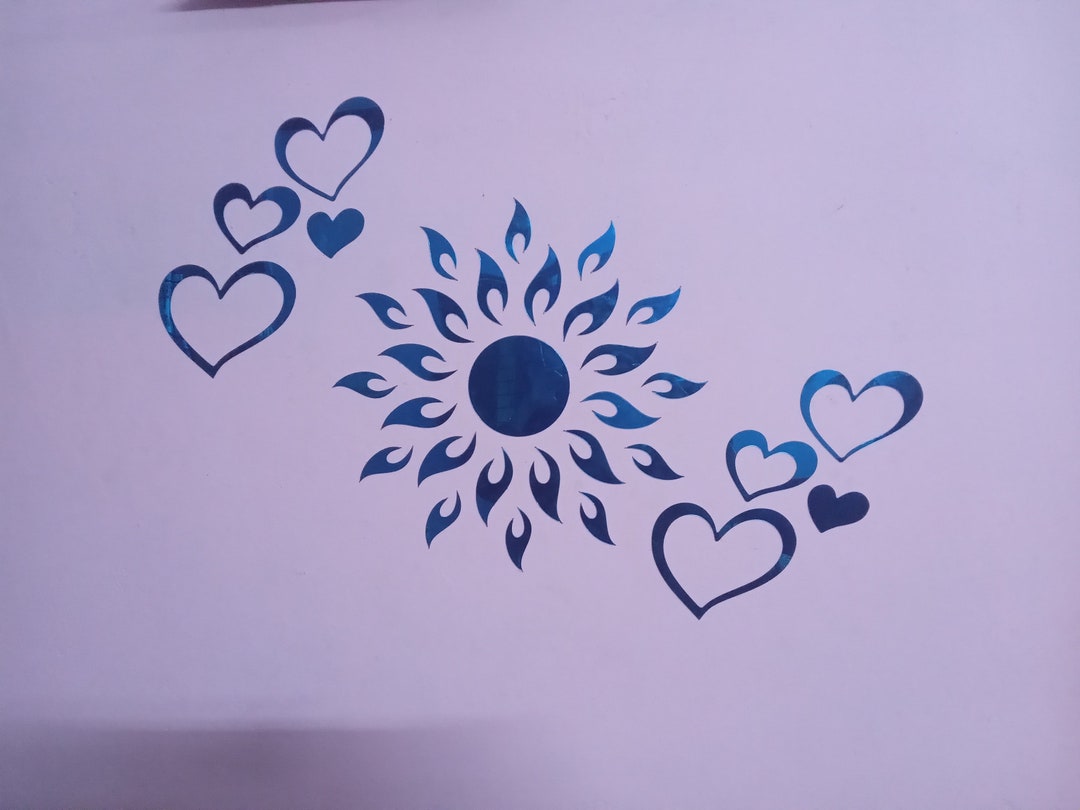 Acrylic Wall Design Made With Adhesive Acrylic Sheets Heart - Etsy