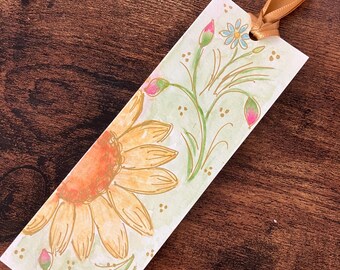 WATERCOLOR Bookmark-original Hand-painted Floral Art, Created With ...