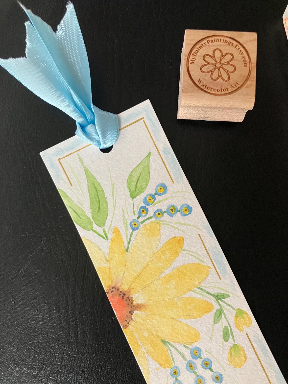 WATERCOLOR Bookmark-original Hand-painted Floral Art, Created With ...