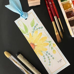 WATERCOLOR Bookmark-original Hand-painted Floral Art, Created With ...