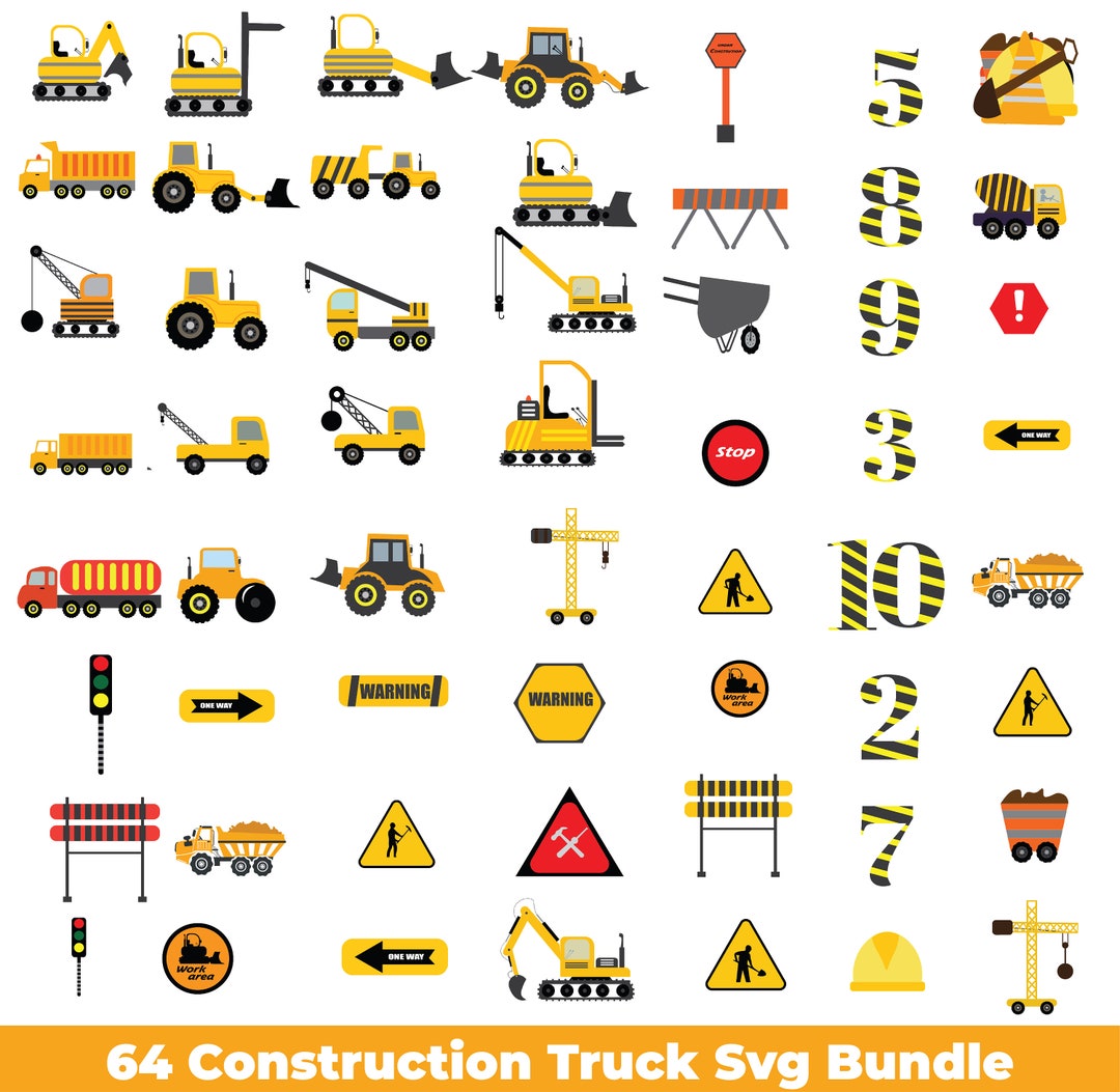 Construction Svg Bundle Construction Trucks Svg Png Bundle Layered Cut ...