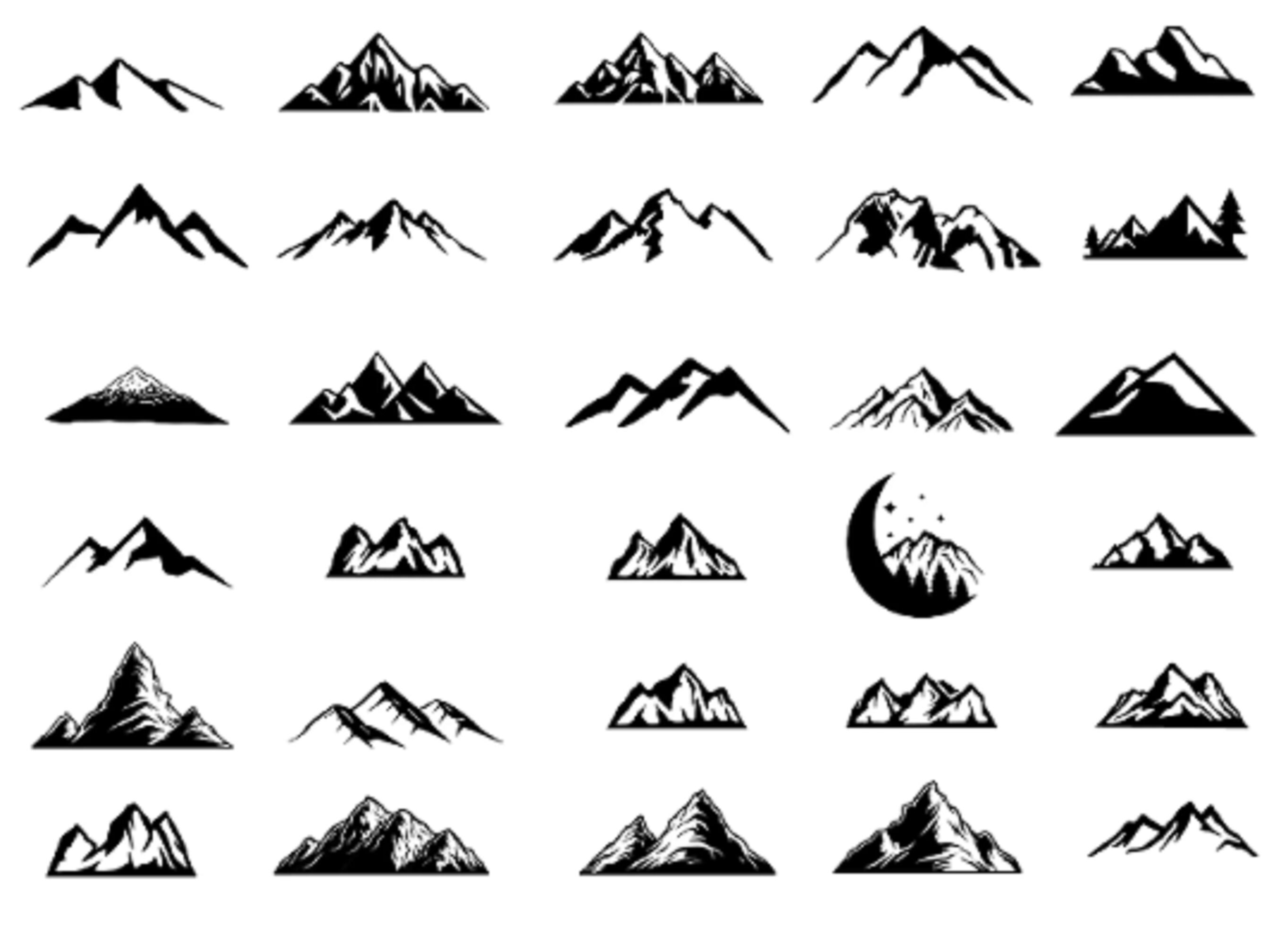 Mountains SVG File for Cricut for Silhouette Cut Files Png Dxf - Etsy