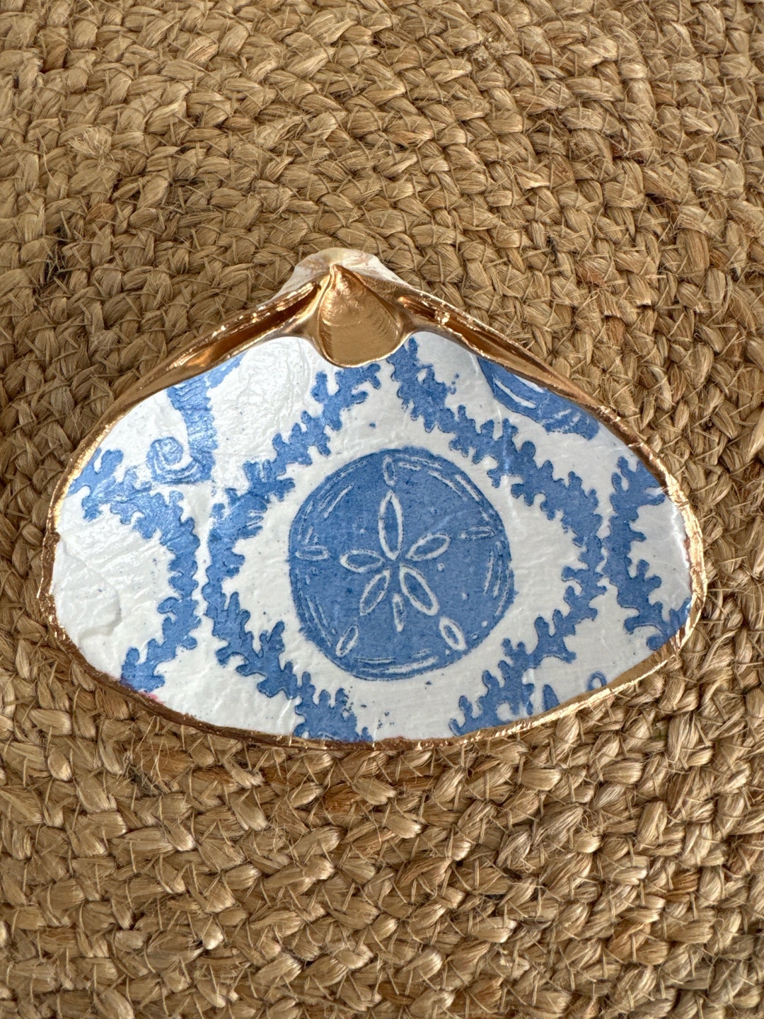 Clam Shell Sand Dollar Trinket Dish # 12S - Etsy