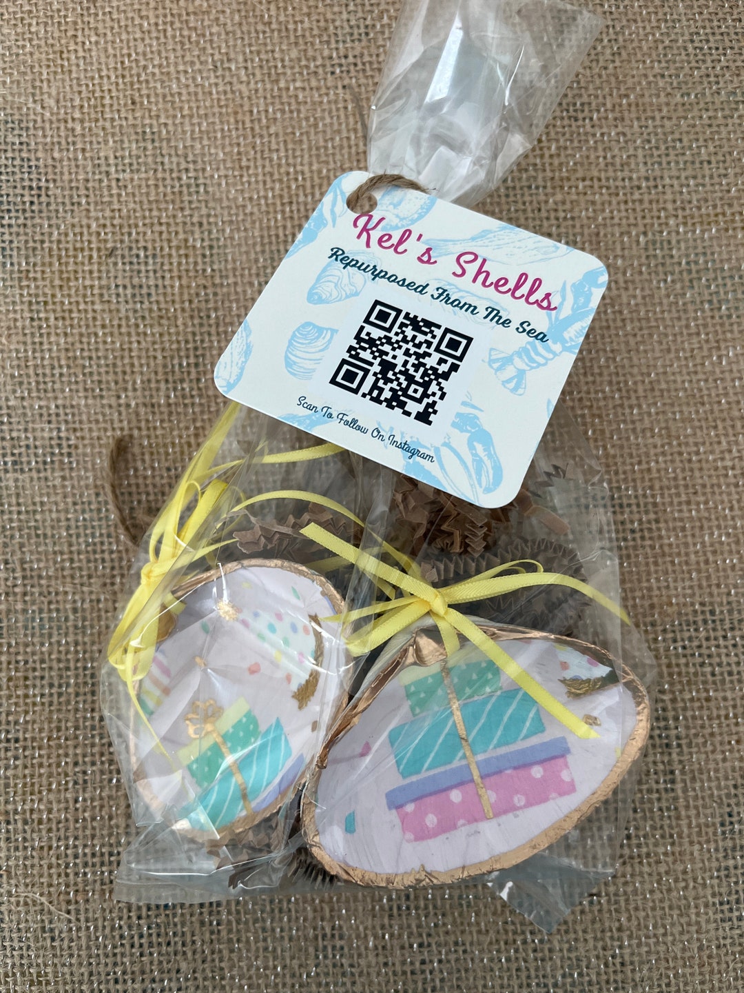 Clam Shell Ornament Set Birthday #057 - Etsy