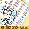 Goal Achieved Stickers | Choose From 2 Fonts and Multiple Colors ...