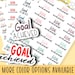 Goal Achieved Stickers | Choose From 2 Fonts and Multiple Colors ...