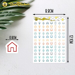 Utility Bill Mix Icon Stickers | Choose From 8 Shapes and Multiple ...