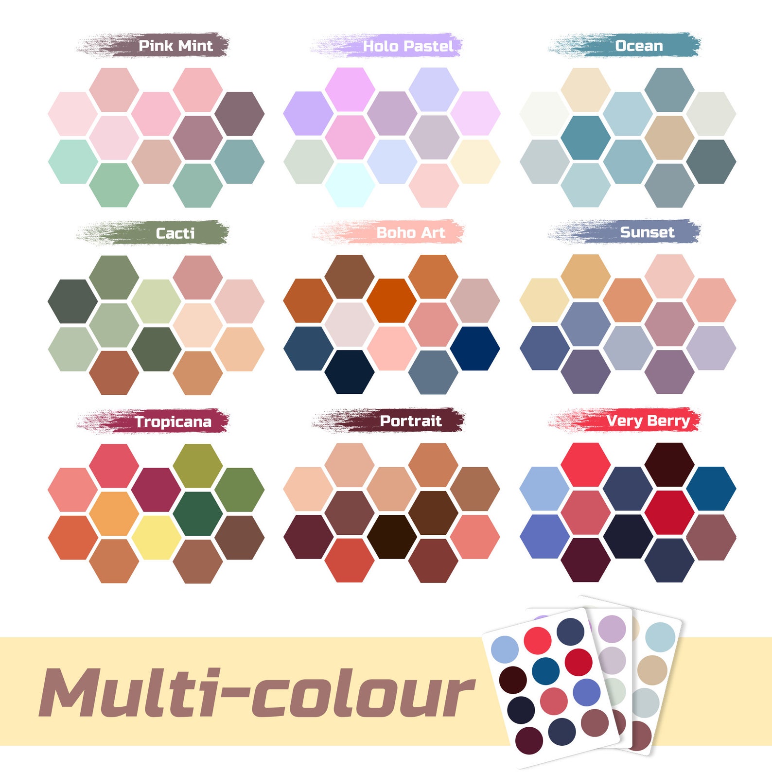 Months of the Year Stickers | Choose From Multiple Colors | Planner ...