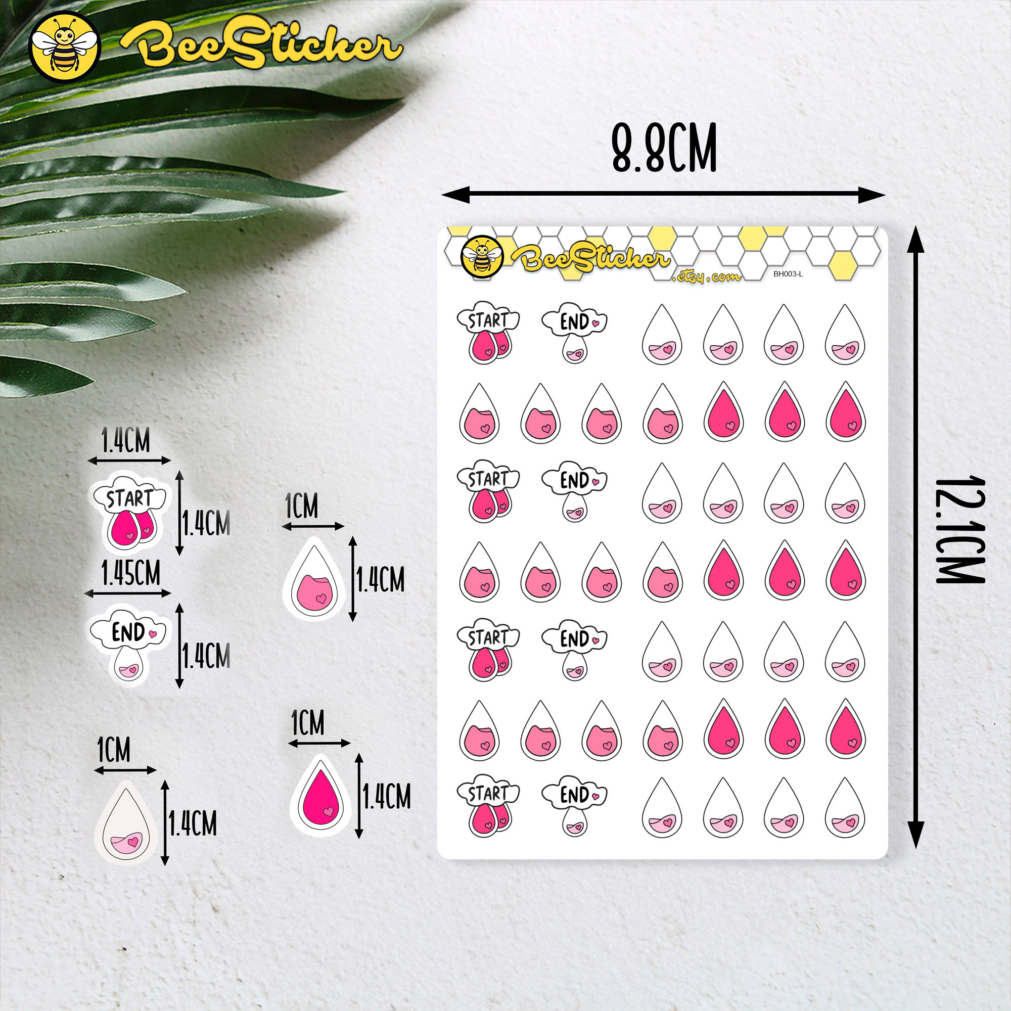 Period Care Mix Icon Stickers | Choose From 5 Shapes and Multiple ...