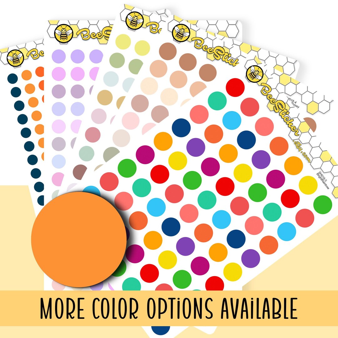 Dot Stickers | Choose From Multiple Colors | Planner Stickers | SH018 ...